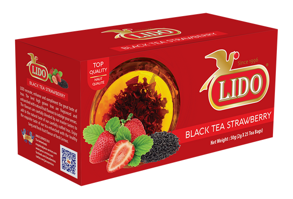 LIDO Strawberry Tea (25pcs) – Janus Services B.V.